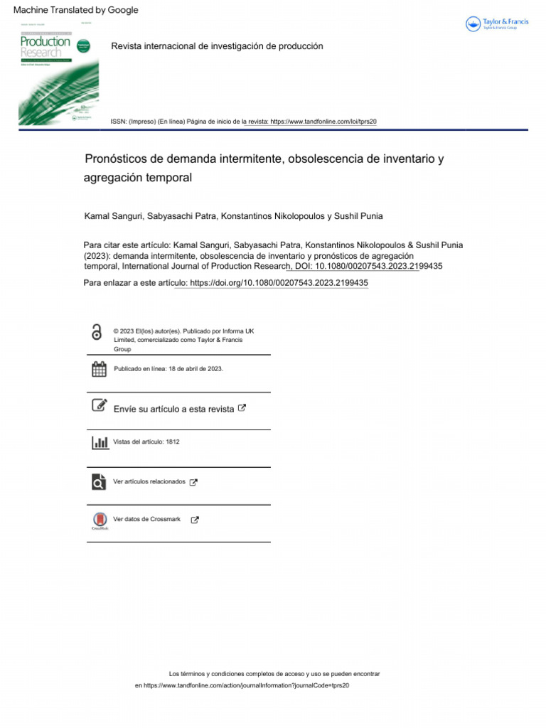 Intermittent Demand Inventory Obsolescence and Temporal Aggregation ... Intermittent Demand Inventory Obsolescence and Temporal Aggregation ...
