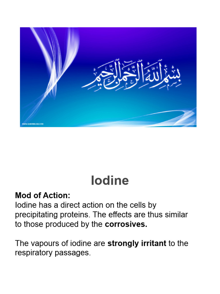 Iodine | PDF | Iodine | Causes Of Death