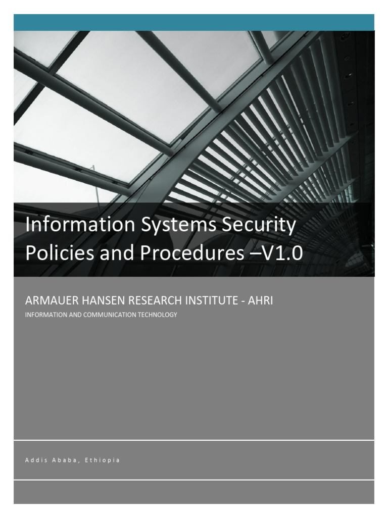 AHRI ISSPP v1.0 Information System Security Policy and Procedure Final ...