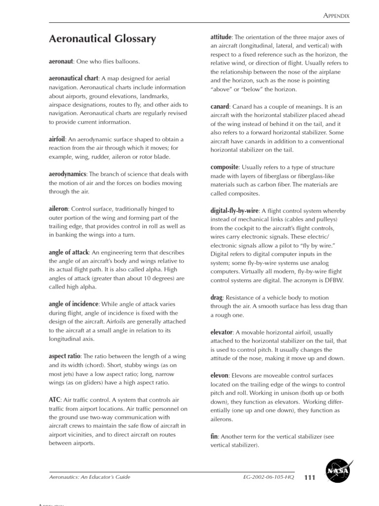 Aeronautical Terms and Definitions Guide | PDF | Rotorcraft | Aircraft