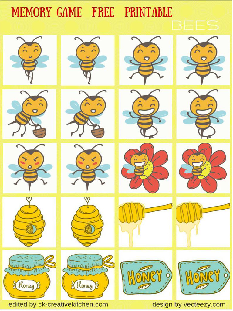 Memory Game With Bees | PDF