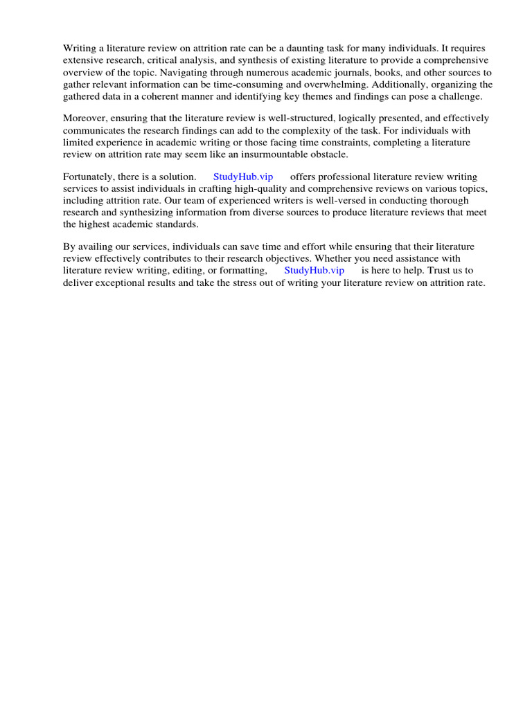 Review of Literature On Attrition Rate | PDF | Turnover (Employment ... Review of Literature On Attrition Rate | PDF | Turnover (Employment ...