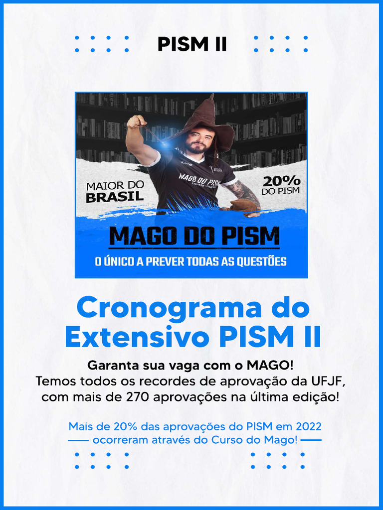 Cronograma - Extensivo PISM 2 | PDF