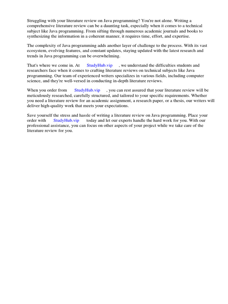 Literature Review Java Programming | PDF | Java (Programming Language) | Java Virtual Machine