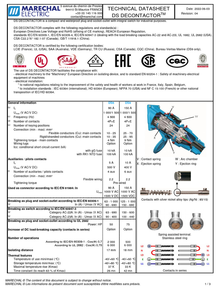 DS6 - DS9 - Technical Datasheet | PDF | Electrical Connector | Electrical Engineering