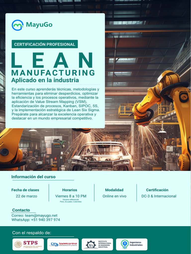 Curso Online de Lean Manufacturing | PDF | Lean Manufacturing | Six Sigma