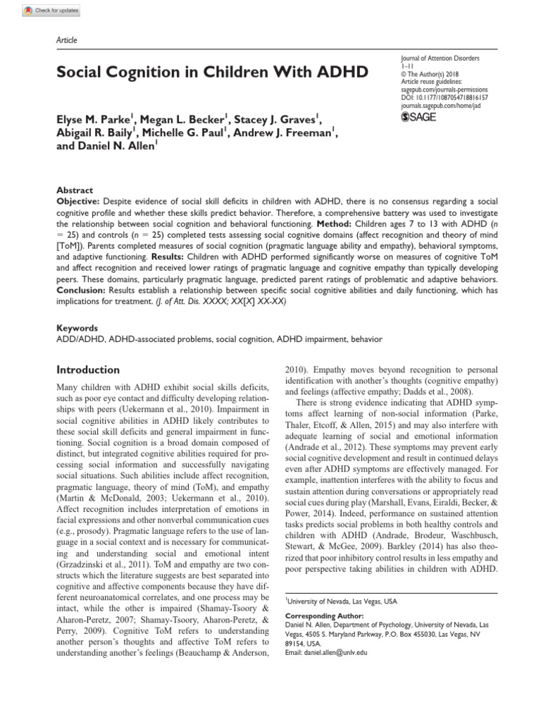 Cognição Social e TDAH 2018 | PDF | Wechsler Adult Intelligence Scale ...