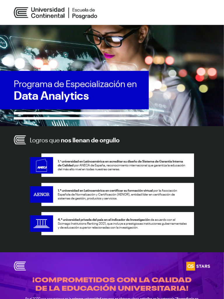 Brochure Programa en Data Analytics | PDF | Análisis de los datos | Educación más alta
