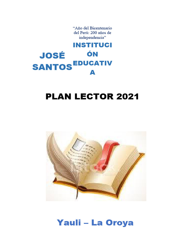 Plan Lector JSCH - 2021 | PDF | Escuelas | Evaluación