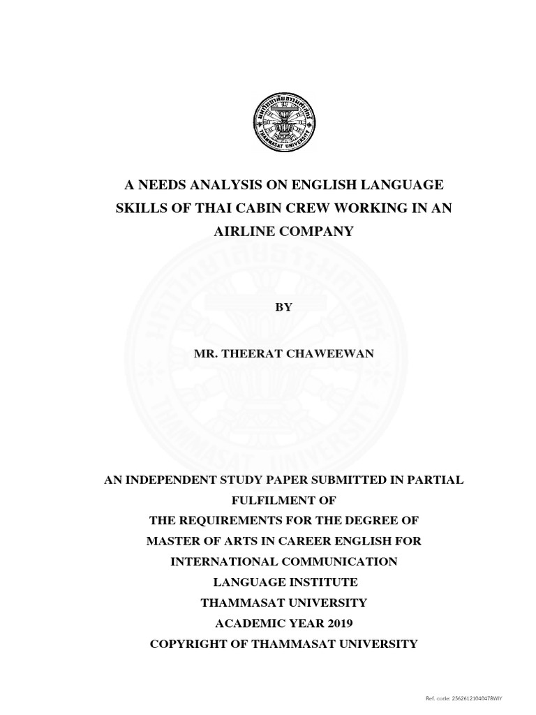 Tu 2019 6121040478 12655 12480 | PDF | Flight Attendant | Questionnaire