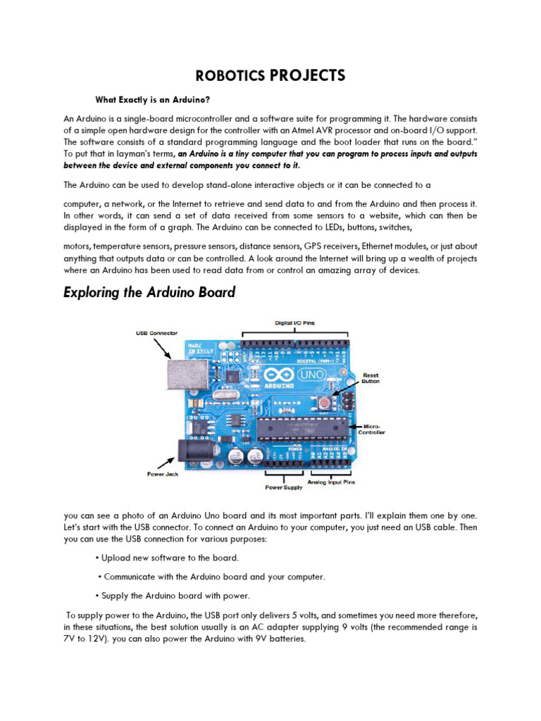 Robotics Note | PDF | Arduino | Zip (File Format)