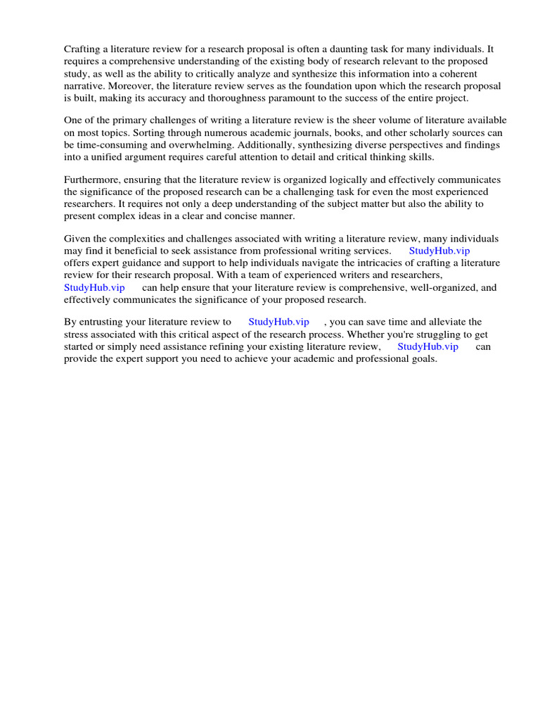 Writing Literature Review For A Research Proposal | PDF | Thesis | Information Literacy