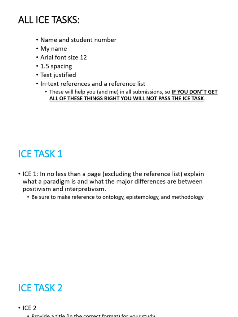 Guidelines for ICE Writing Tasks | PDF | Language Arts & Discipline
