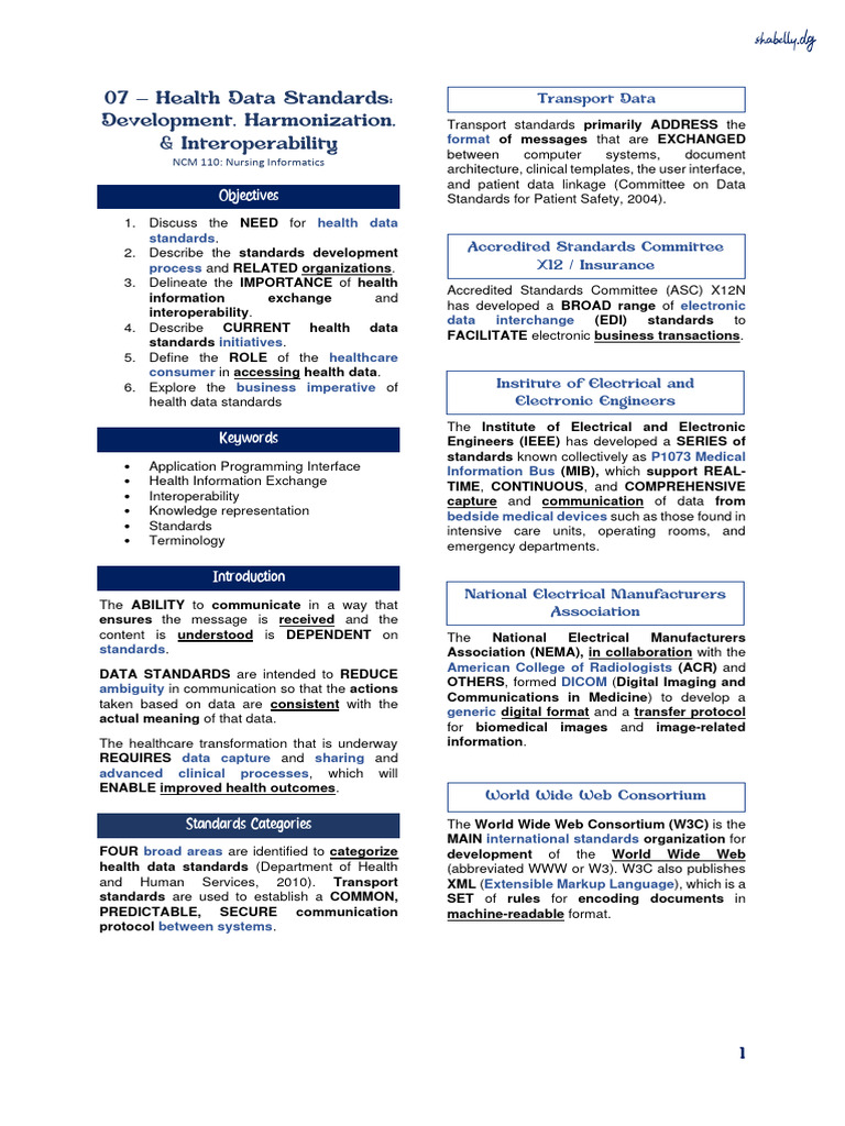 07 Health Data Standards Development Harmonization and Interoperability TRANSES | PDF | Health ...