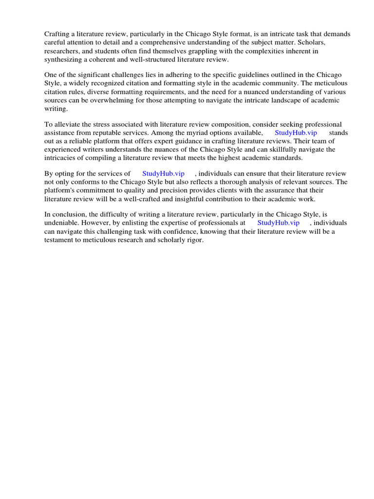 Literature Review Example Chicago Style | PDF | Citation | Note ... Literature Review Example Chicago Style | PDF | Citation | Note ...