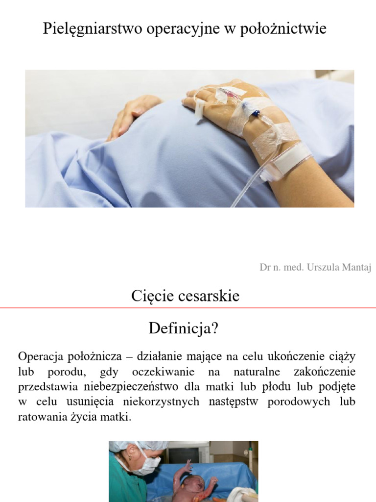 Pielęgniarstwo Operacyjne W Położnictwie | PDF