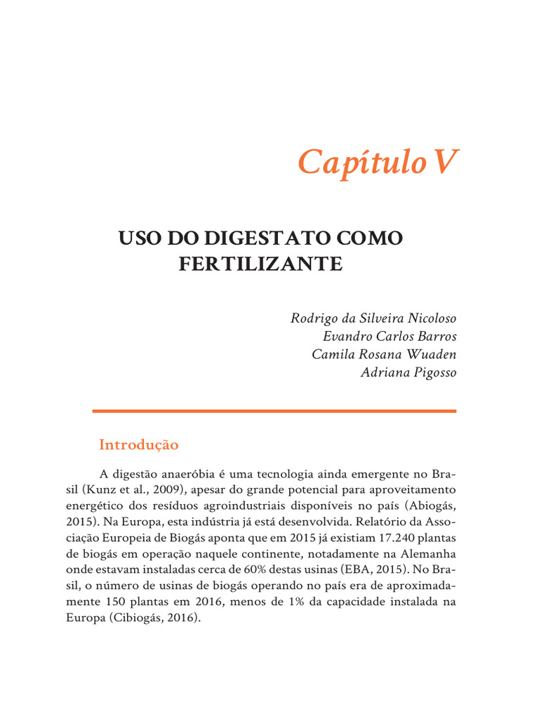 Digestato como Fertilizante Agrícola | PDF | Fertilizante | Biogás