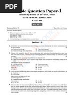 Class 12 Entrepreneurship Notes | PDF | Business
