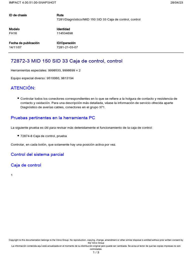72872-3 MID 150 SID 33 Caja de Control, Control | Descargar gratis PDF | Ingenieria Eléctrica ...