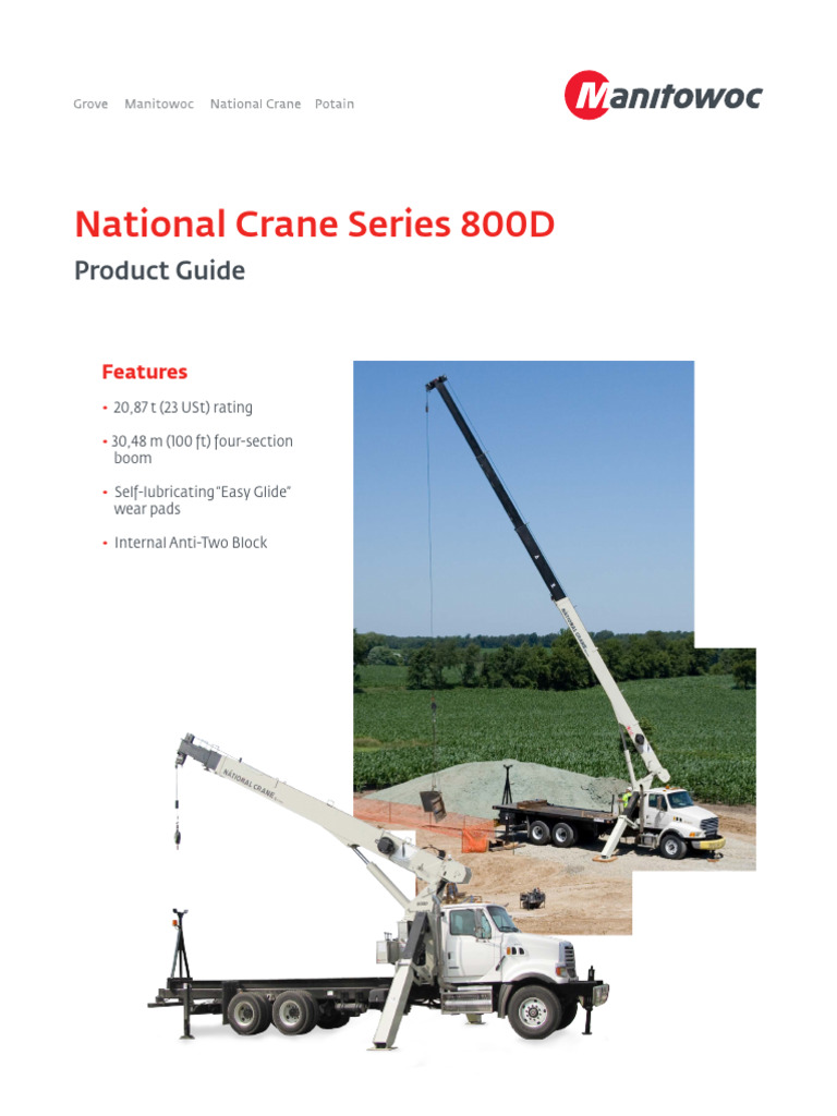 National Crane 800D | PDF | Crane (Machine) | Truck