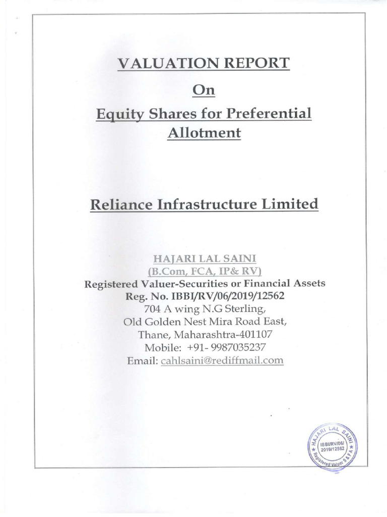 Valuation Report | PDF