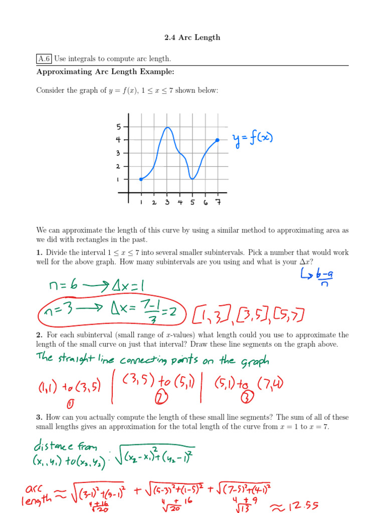 A.6 Arc Length Calc 2 | Download Free PDF | Curve | Integral