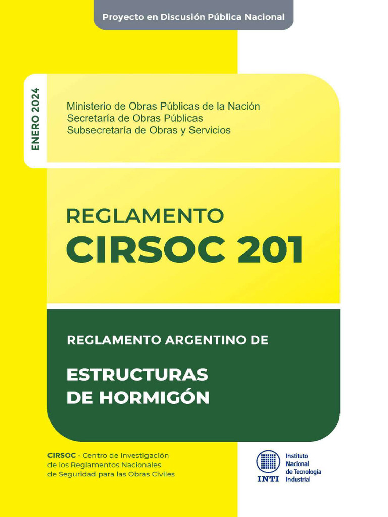 CIRSOC 201 2024 Proyecto de Reglamento | PDF | Viga (Estructura) | Hormigón