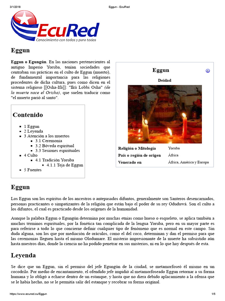 Eggun - EcuRed | PDF