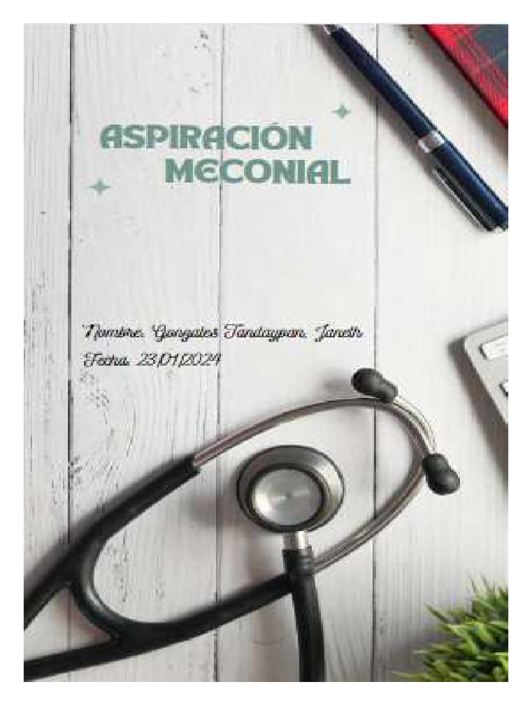Síndrome de Aspiración Meconial: Causas y Tratamiento | PDF | Parto ...