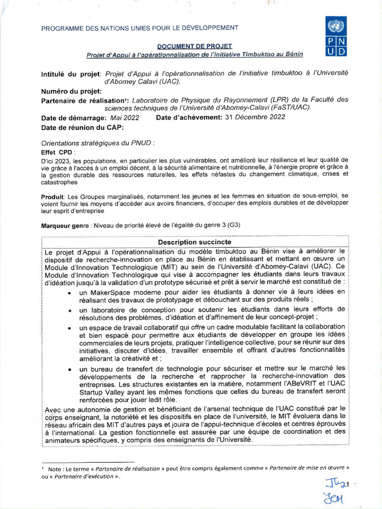 Prodoc - Timbuktu Signed | PDF