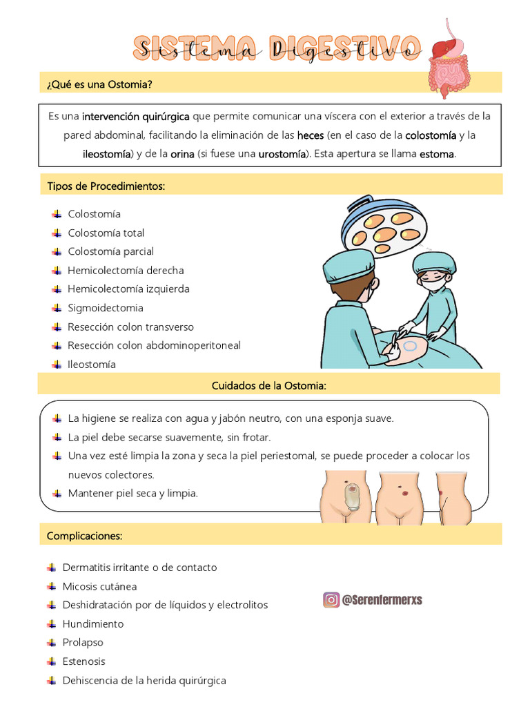 Colostomia, Urostomia y Ileostomia - Resumen - Compressed | PDF ...