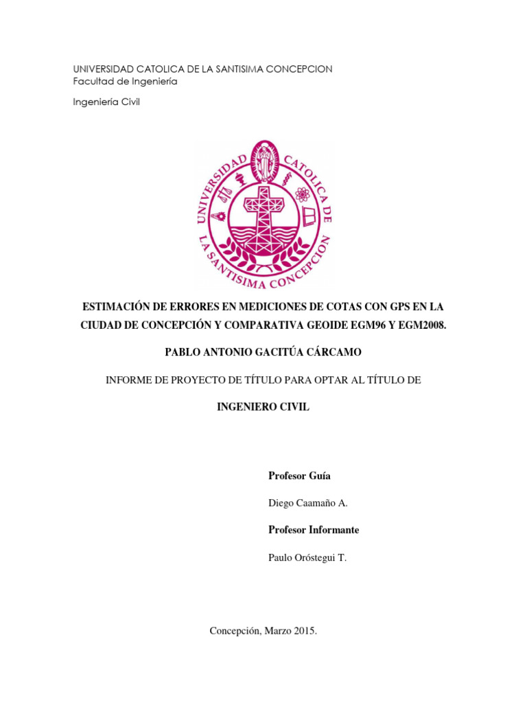 Estimacion de Errores en Mediciones de C | PDF | Sistema de Posicionamiento Global | Tecnología ...