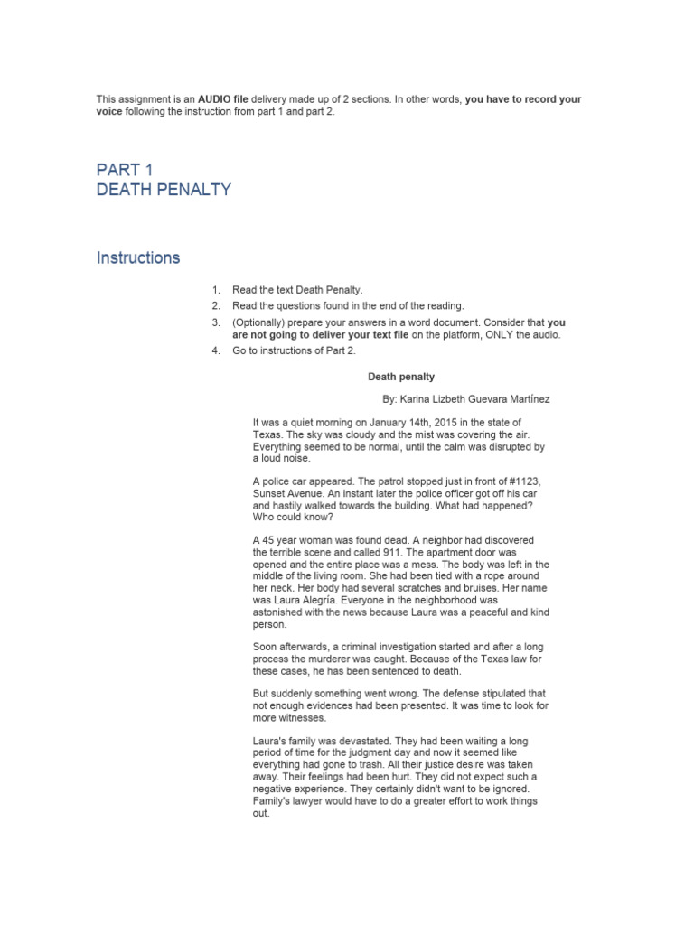 5 Tarera de Ingles | PDF | Capital Punishment | Murder