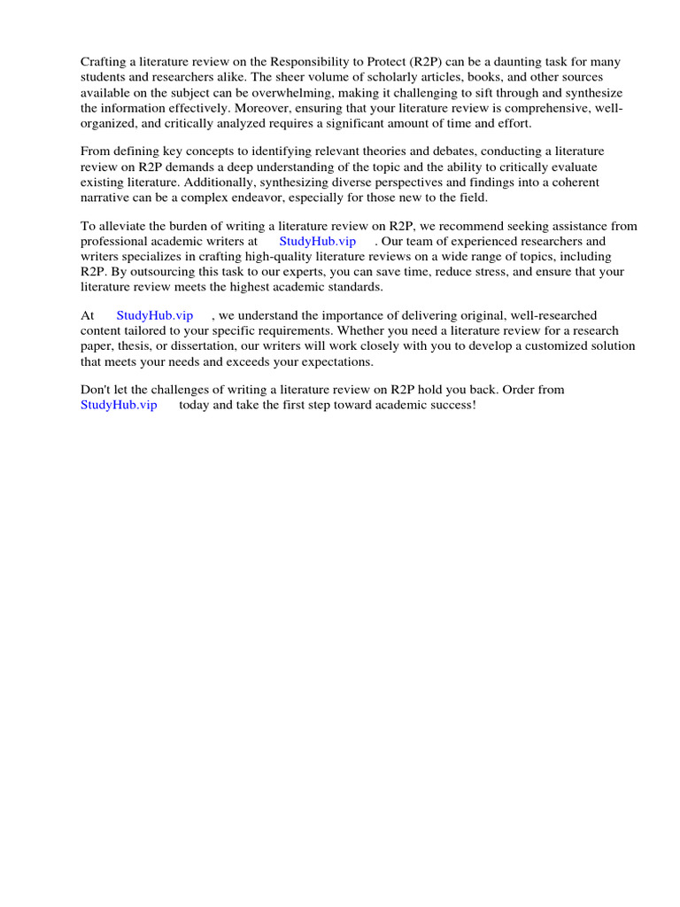 Literature Review On r2p | PDF | Career & Growth