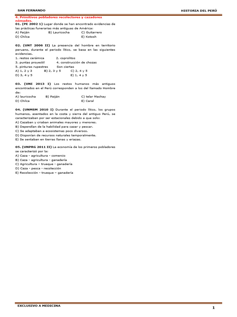 4 Primitivos Pobladores Recolectores y Cazadores Nómades | PDF