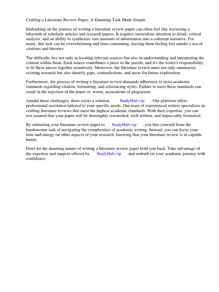 Writing Literature Review Paper | PDF | Methodology | Leadership