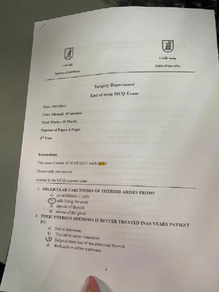 Surgery 5th Year (2) - 1 | PDF