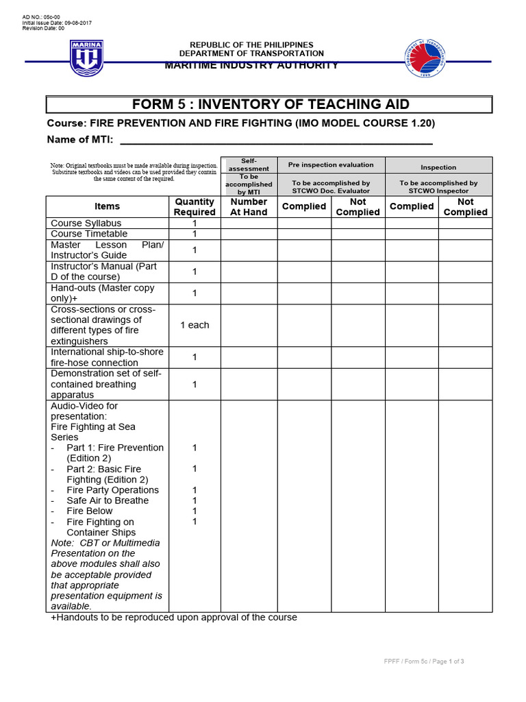 5c BST - Fire Prevention and Fire Fighting | PDF