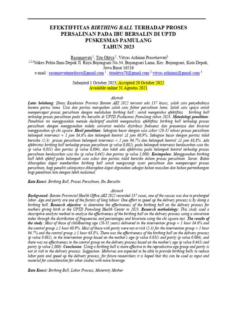 50-Article Text-165-1-10-20231120 | PDF | Pengembangan Diri