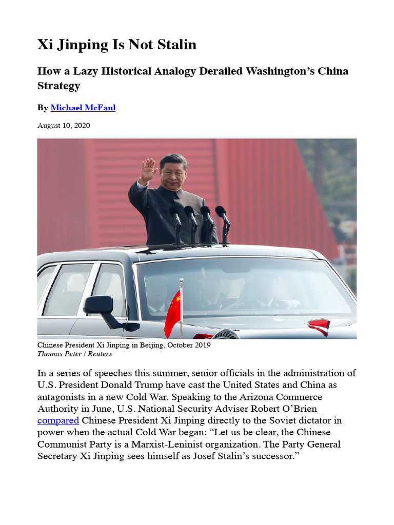 Xi Is Not Stalin | PDF