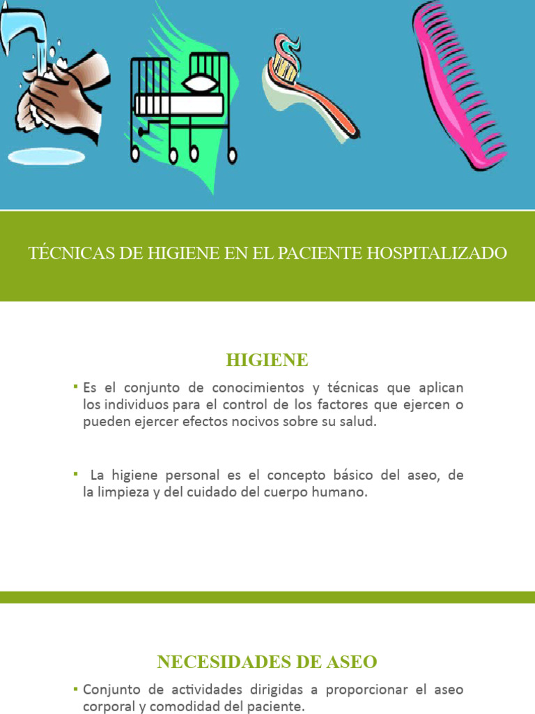 Higiene del Paciente | PDF | Higiene