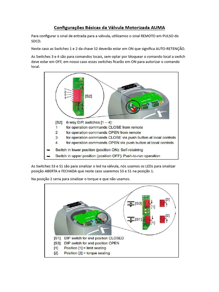 Configurações Básicas Da Válvula Motorizada AUMA | PDF