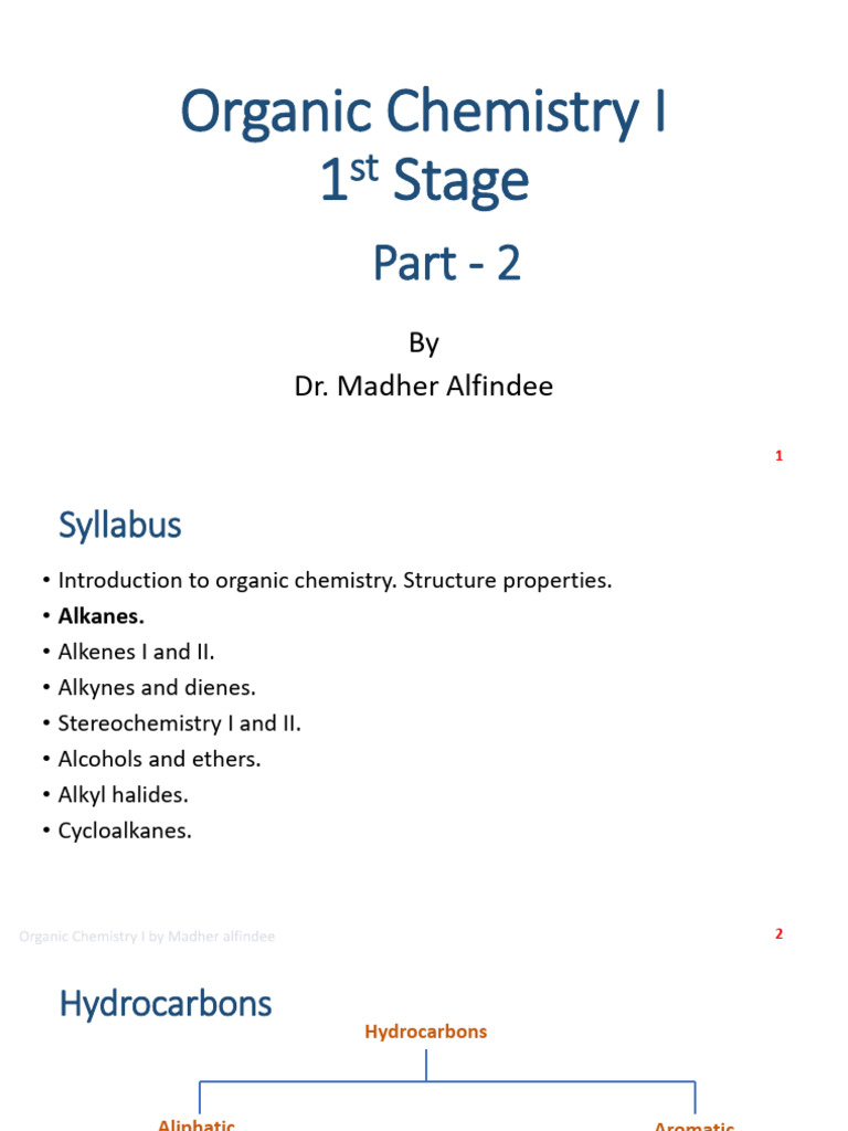 Lec 2 Organic Chemistry | PDF | Alkane | Hydrocarbons