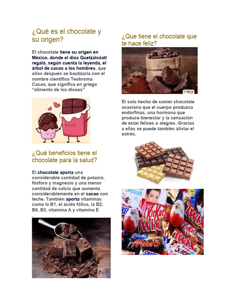 Qué es el chocolate y su origen | PDF