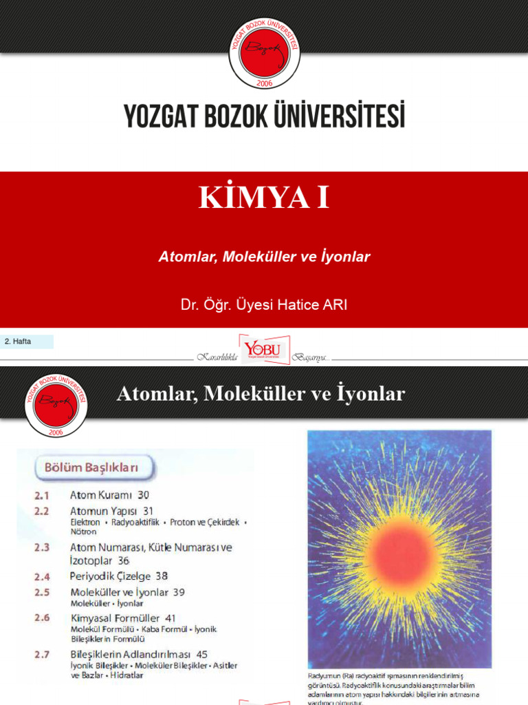 2-Atomlar, Moleküller Ve İyonlar | PDF