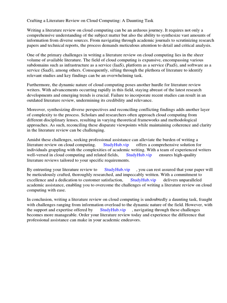 Literature Review Cloud Computing | PDF | Cloud Computing | Computer Security
