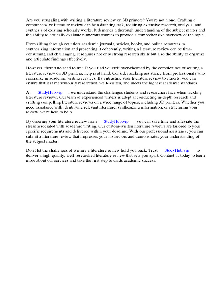 Literature Review 3d Printer Pdf 3 D Printing Printing 