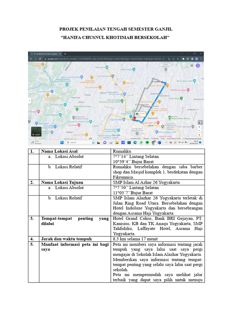 Projek Penilain Tengah Semester Ganjil | PDF