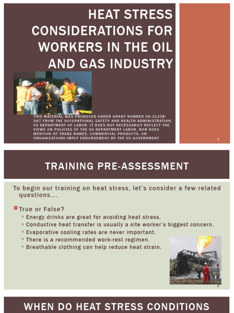 Heat Stress Management in Oil & Gas Industry | PDF | Hyperthermia ...