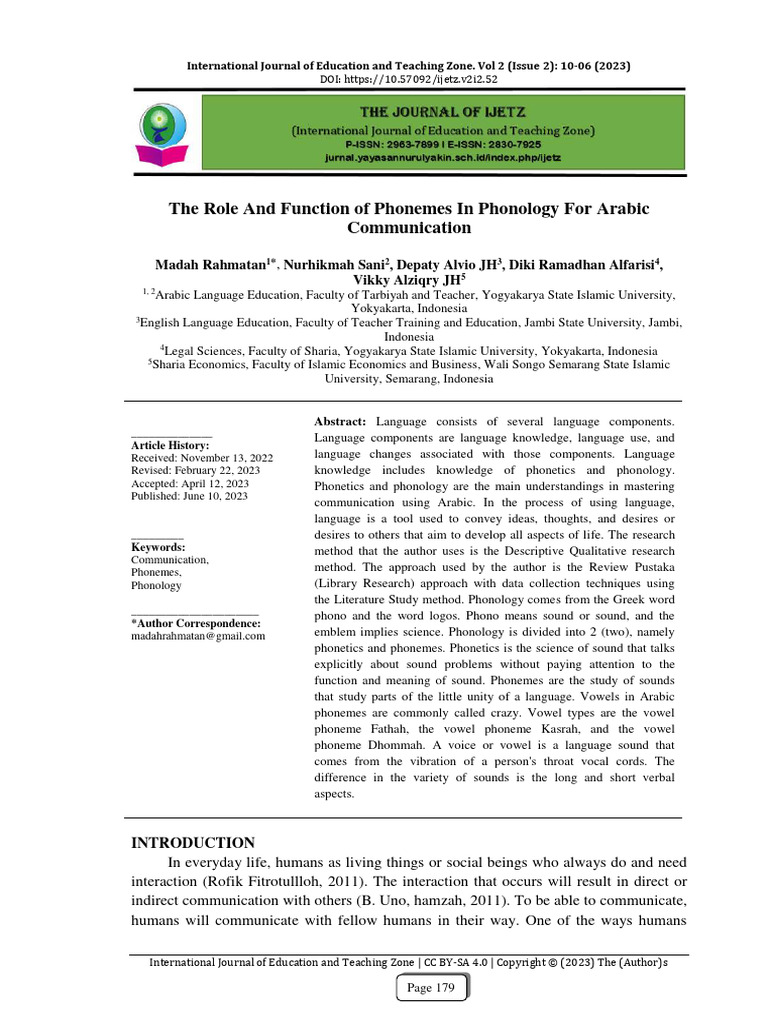 Role and Function of Phonemes in Phonology For Ara | PDF | Phoneme ...